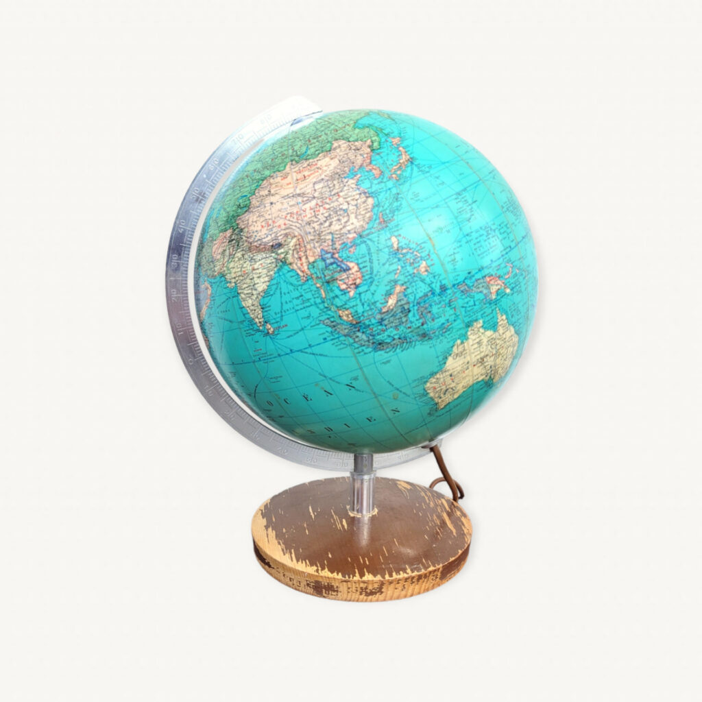 Globe mappemonde vintage JRO Globus Munich | Coucou Retro